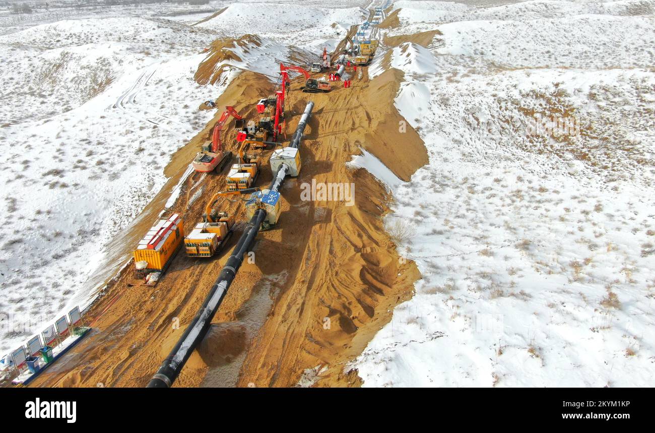 The West-east Gas Transmission Line 4 Pipeline Project Gansu Section is ...