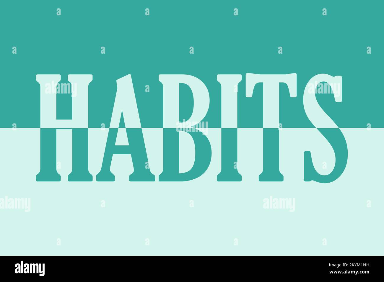 Habits, icon. Logo. Colorful typography banner with single word. Text ...