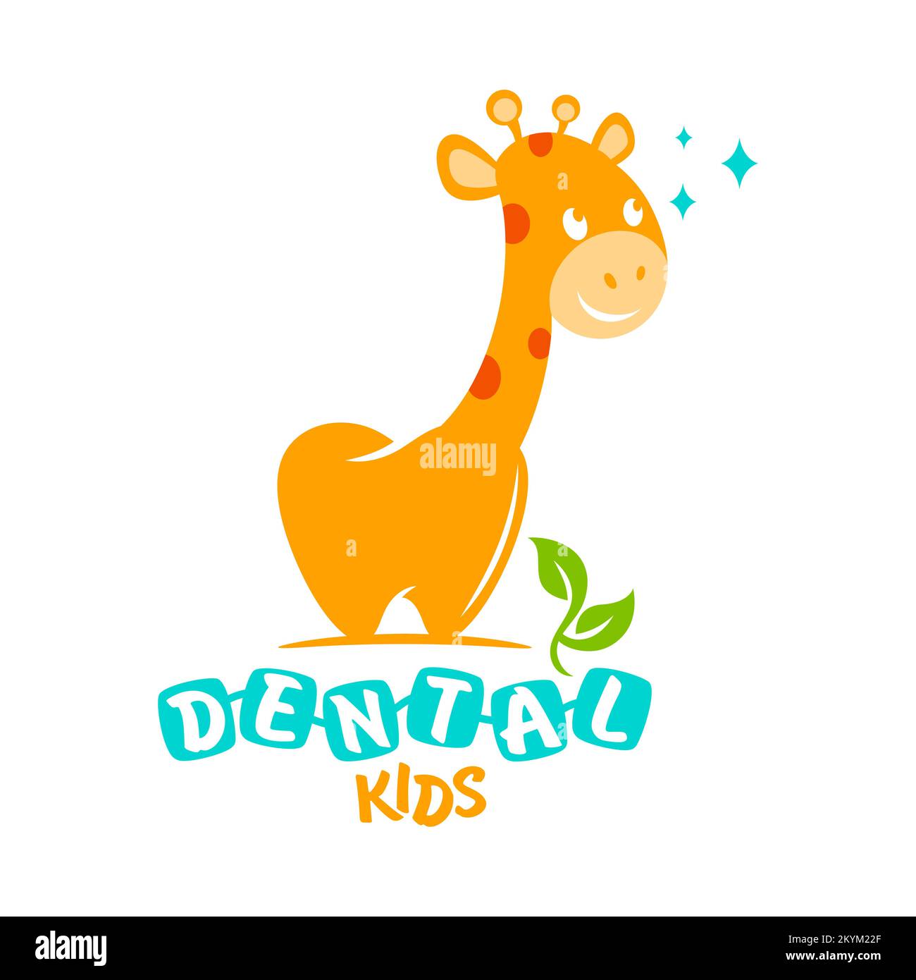 Modern tooth giraffe pediatric dentistry logo Stock Vector Image & Art ...