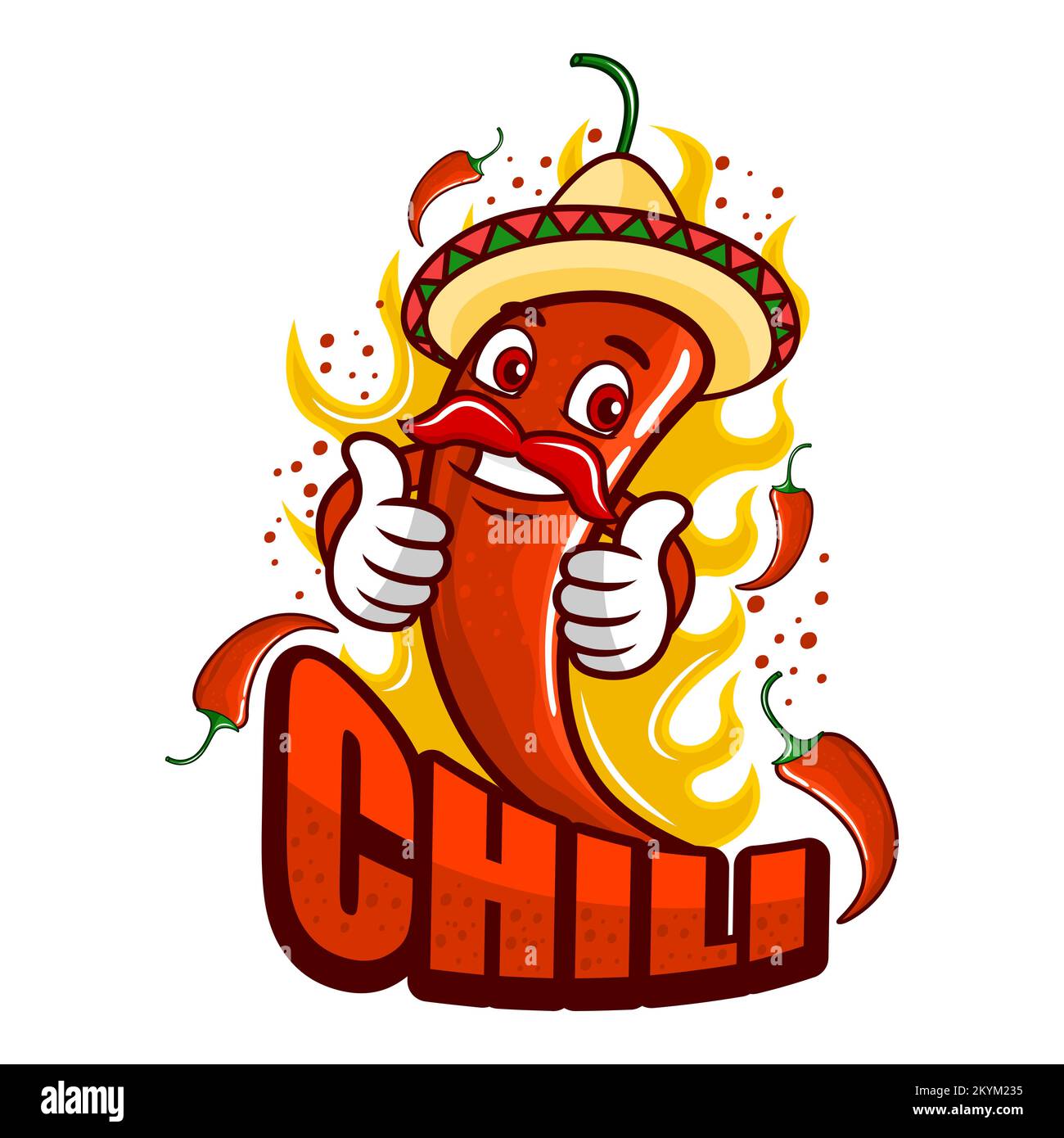 Modern mascot chili pepper logo Stock Vector Image & Art - Alamy