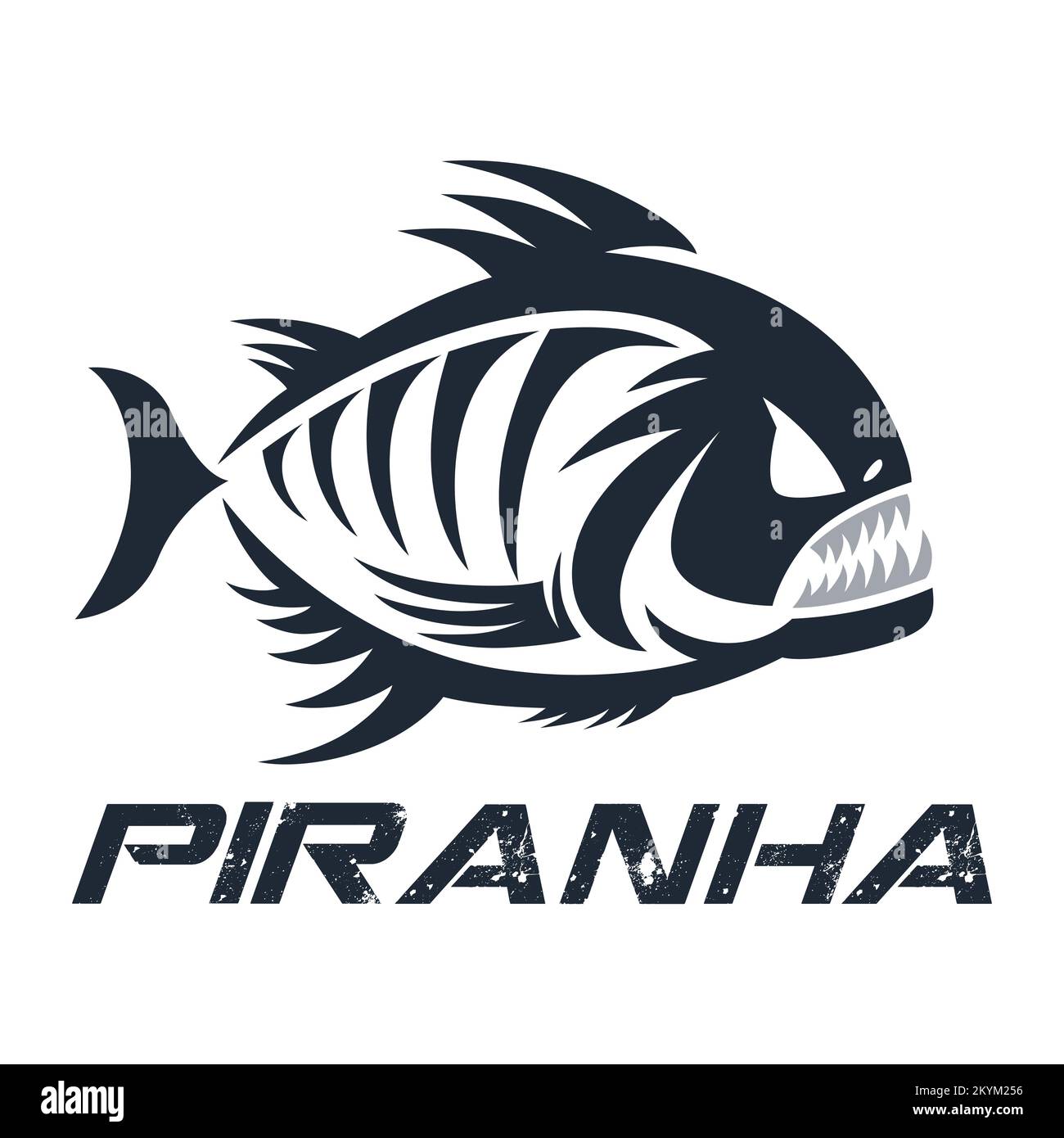 Piranha face Stock Vector Images - Alamy
