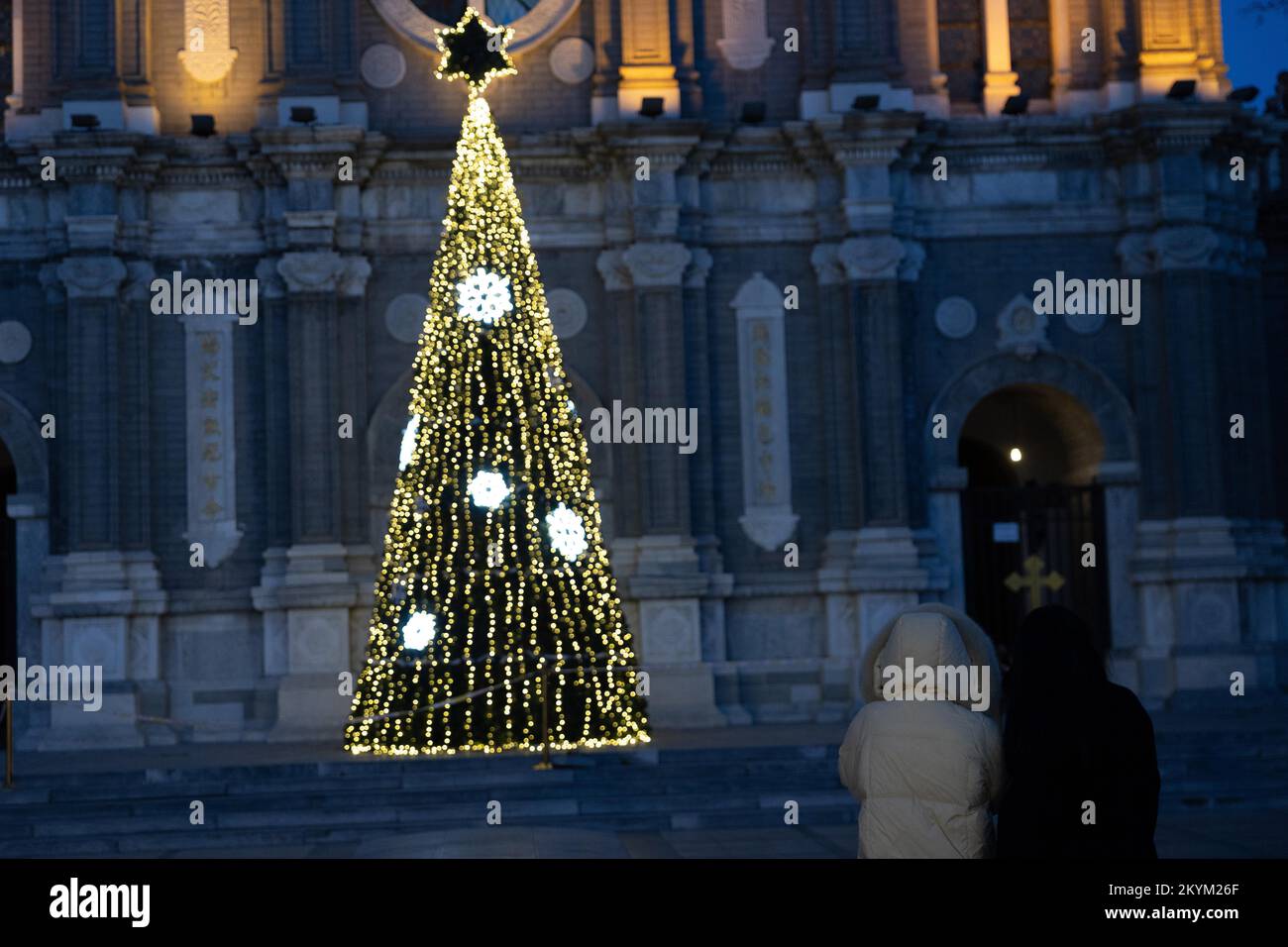 Christmas vibe at the Wangfujing Catholic Church in Beijing, China, 30 ...