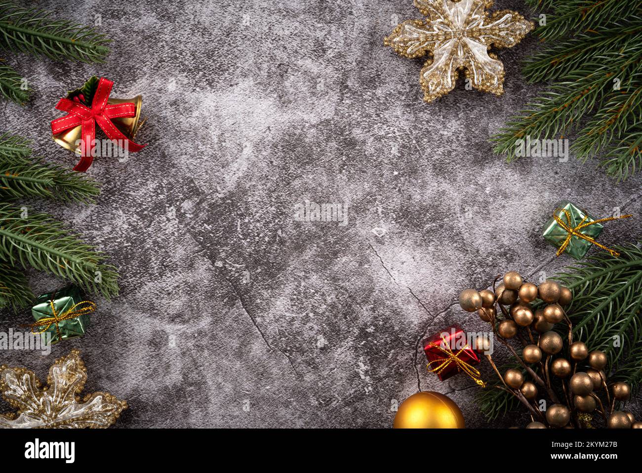 Christmas background design concept, holiday decoration ornament ...