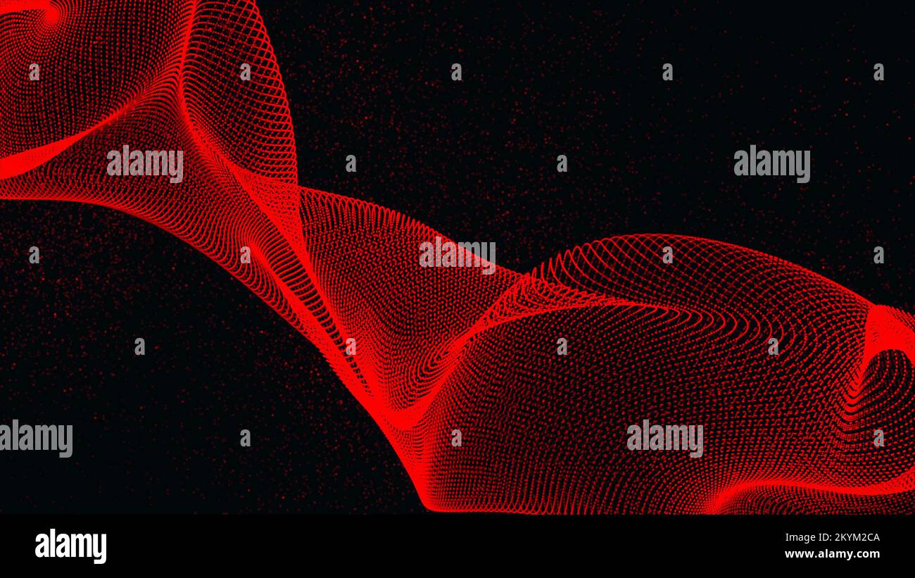 Trapcode mir red wave isolated on white background Stock Photo - Alamy