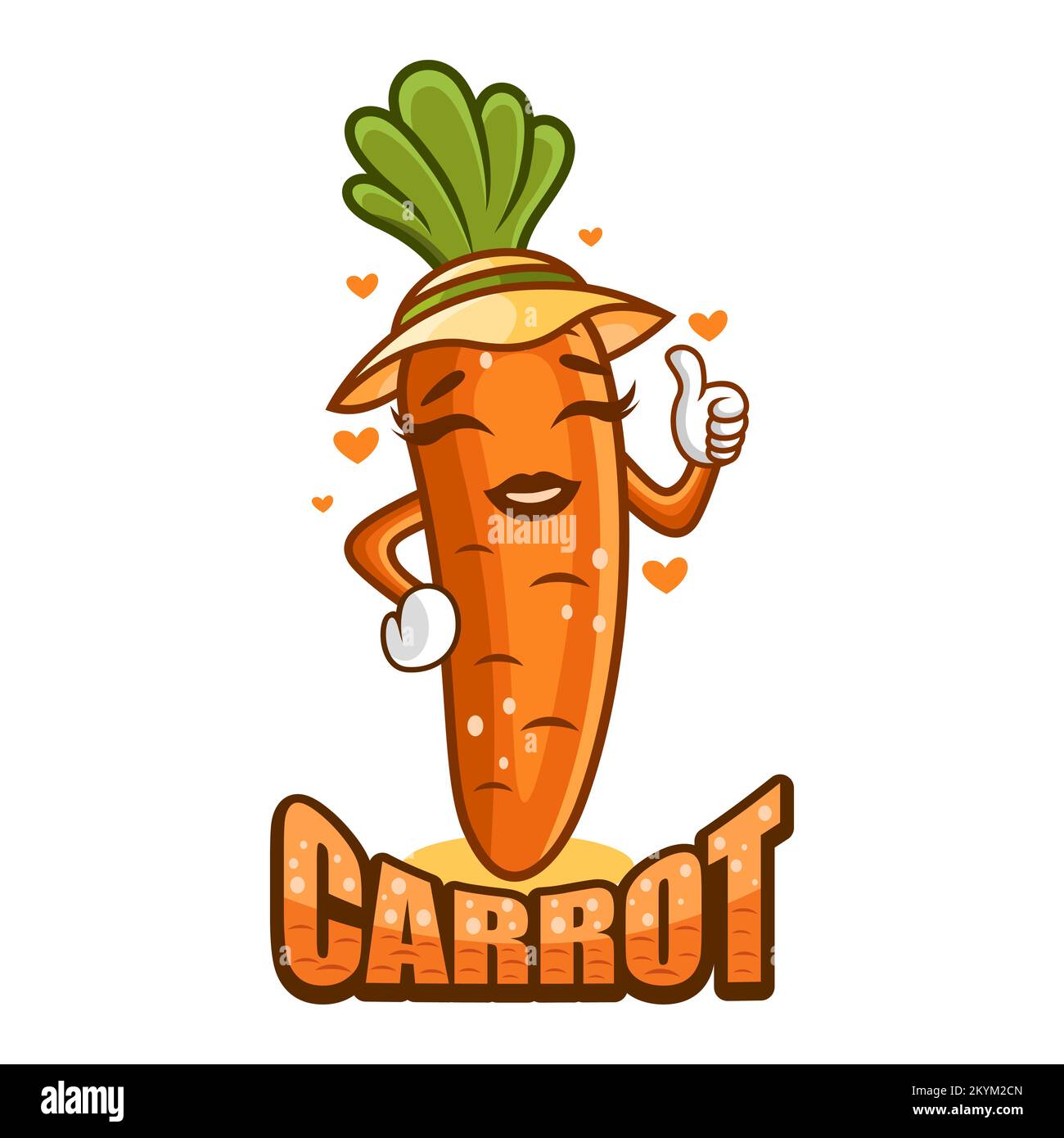 Modern vegan lady carrot logo Stock Vector Image & Art - Alamy