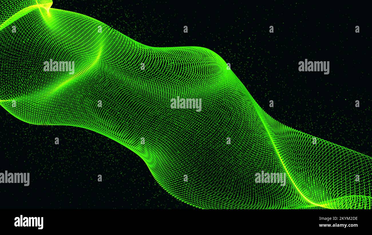 Abstract geen wave isolated on white background Stock Photo - Alamy