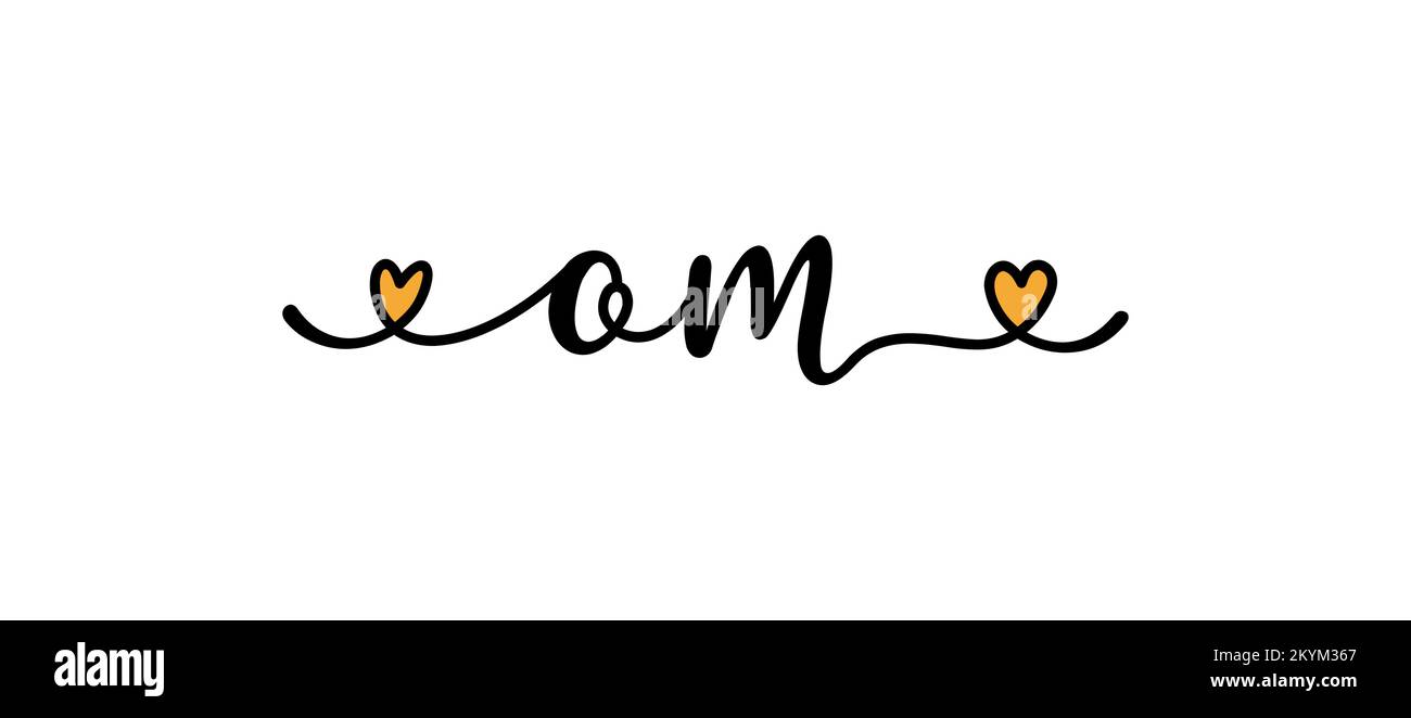 Hand sketched OM word as ad, web banner Stock Vector Image & Art - Alamy