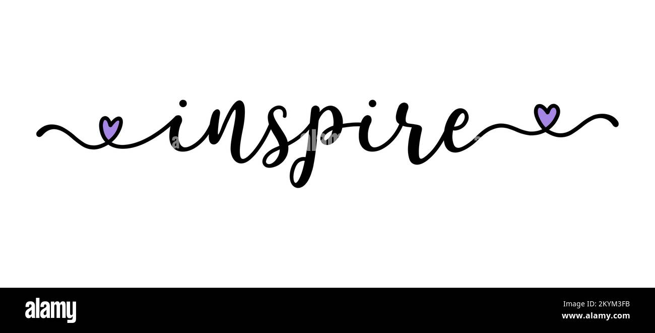 The Word Inspire In Cursive