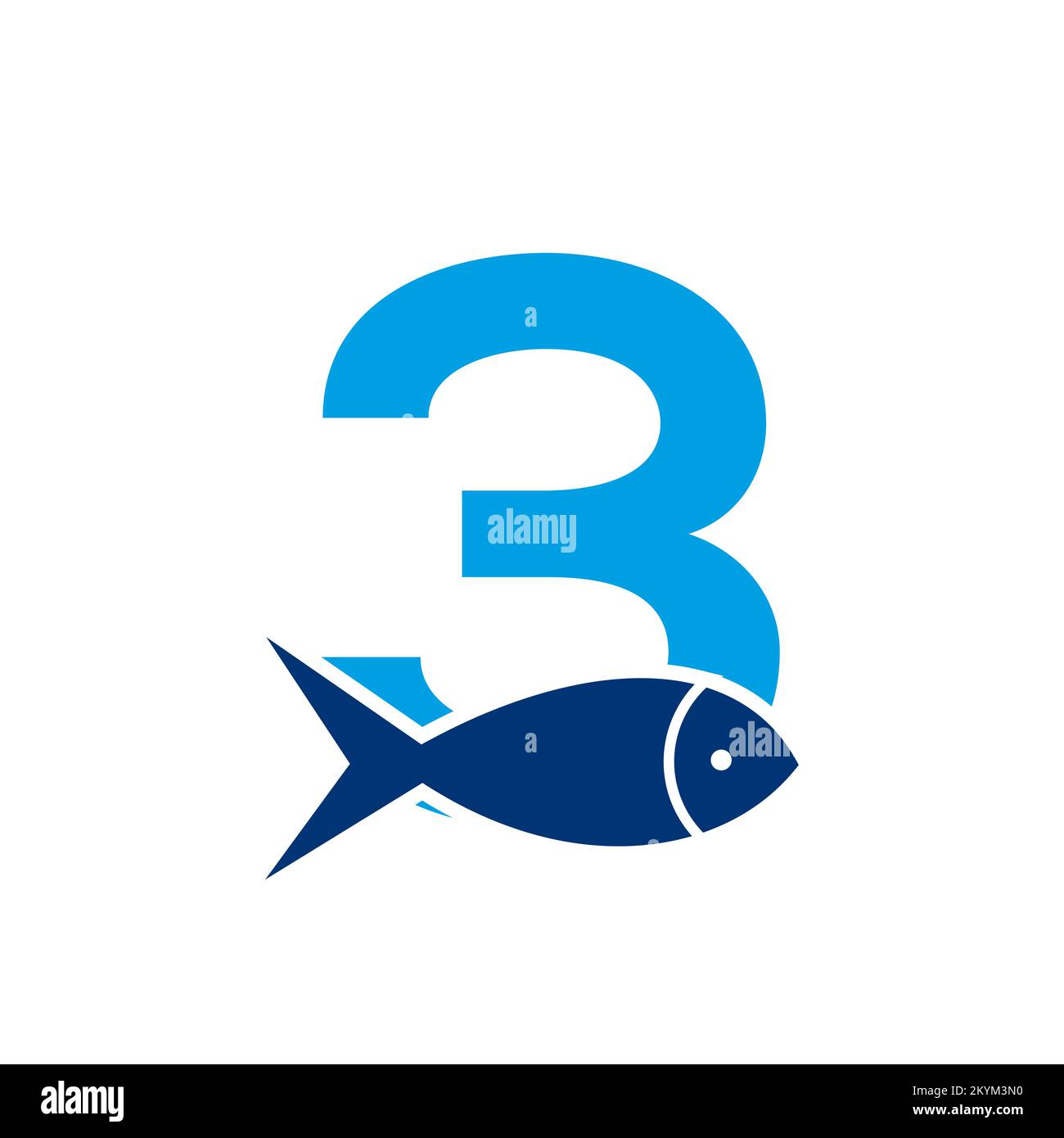 Letter 3 Fish Logo, Ocean Logo Vector Template Stock Vector Image & Art ...
