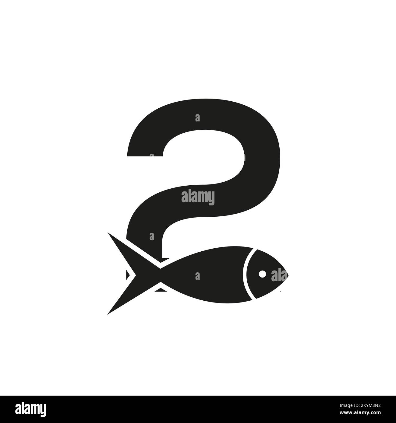 Letter 2 Fish Logo, Ocean Logo Vector Template Stock Vector Image & Art ...