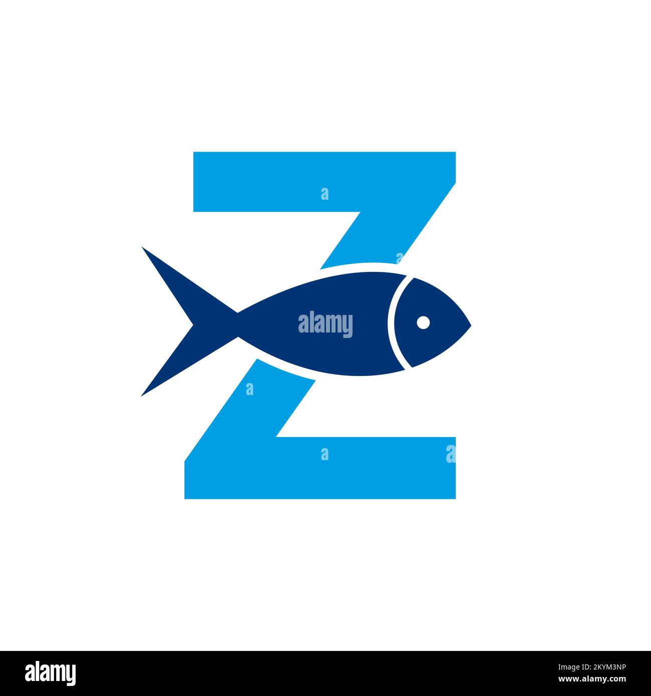 Letter Z Fish Logo, Ocean Logo Vector Template Stock Vector Image & Art - Alamy