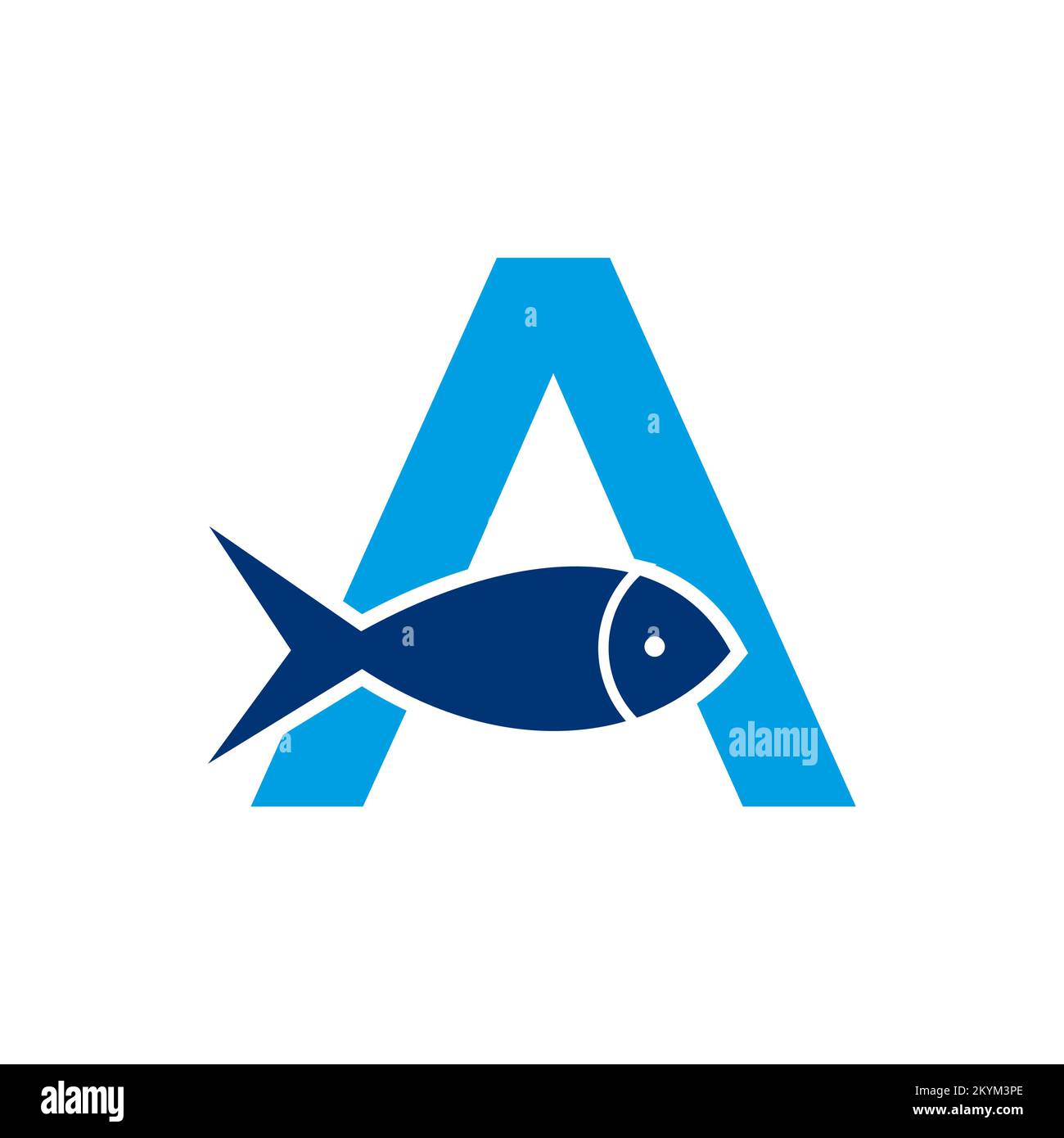 Letter A Fish Logo, Ocean Logo Vector Template Stock Vector Image & Art ...