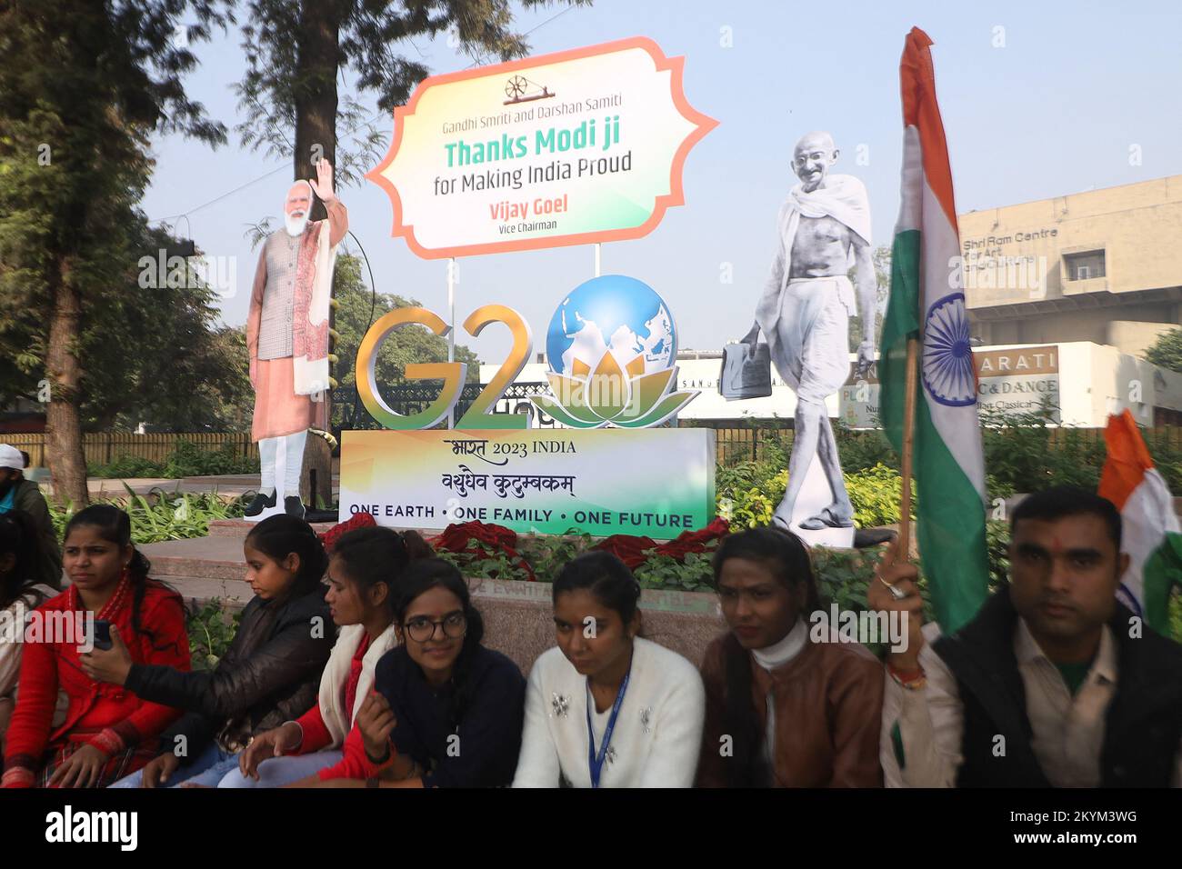 A display G-20 Logo unveiled on Thursday, December 1, 2022 in New Delhi ...