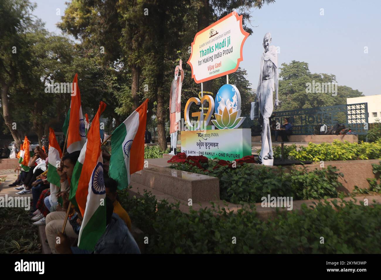 A display G-20 Logo unveiled on Thursday, December 1, 2022 in New Delhi ...