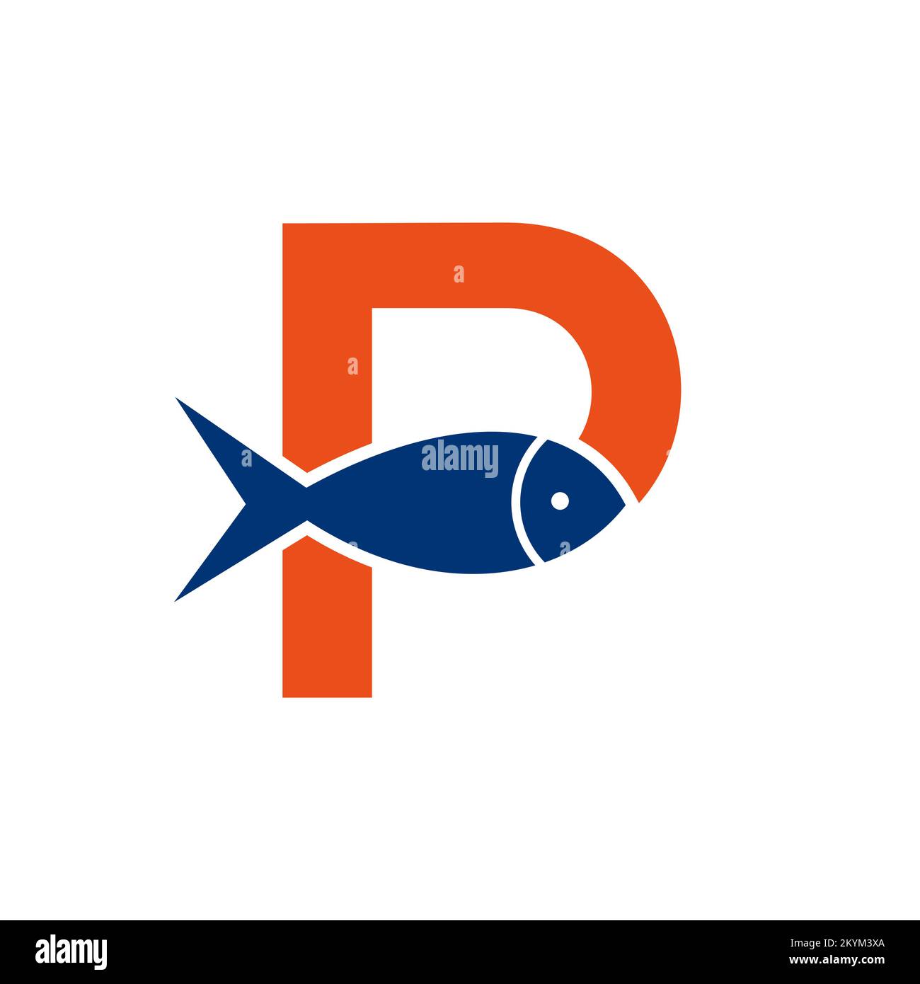 Letter P Fish Logo, Ocean Logo Vector Template Stock Vector Image & Art ...