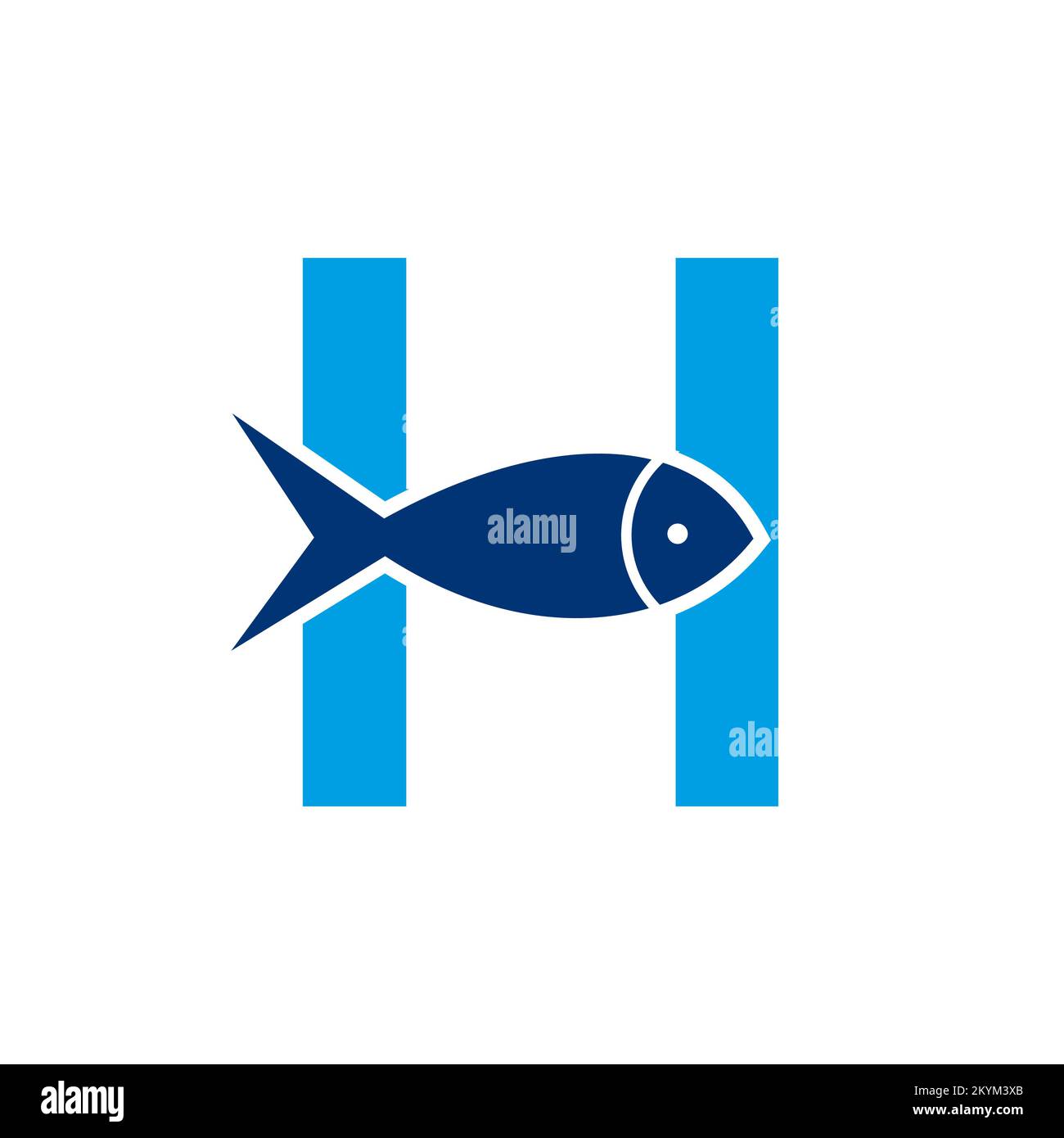 Letter H Fish Logo, Ocean Logo Vector Template Stock Vector Image & Art ...