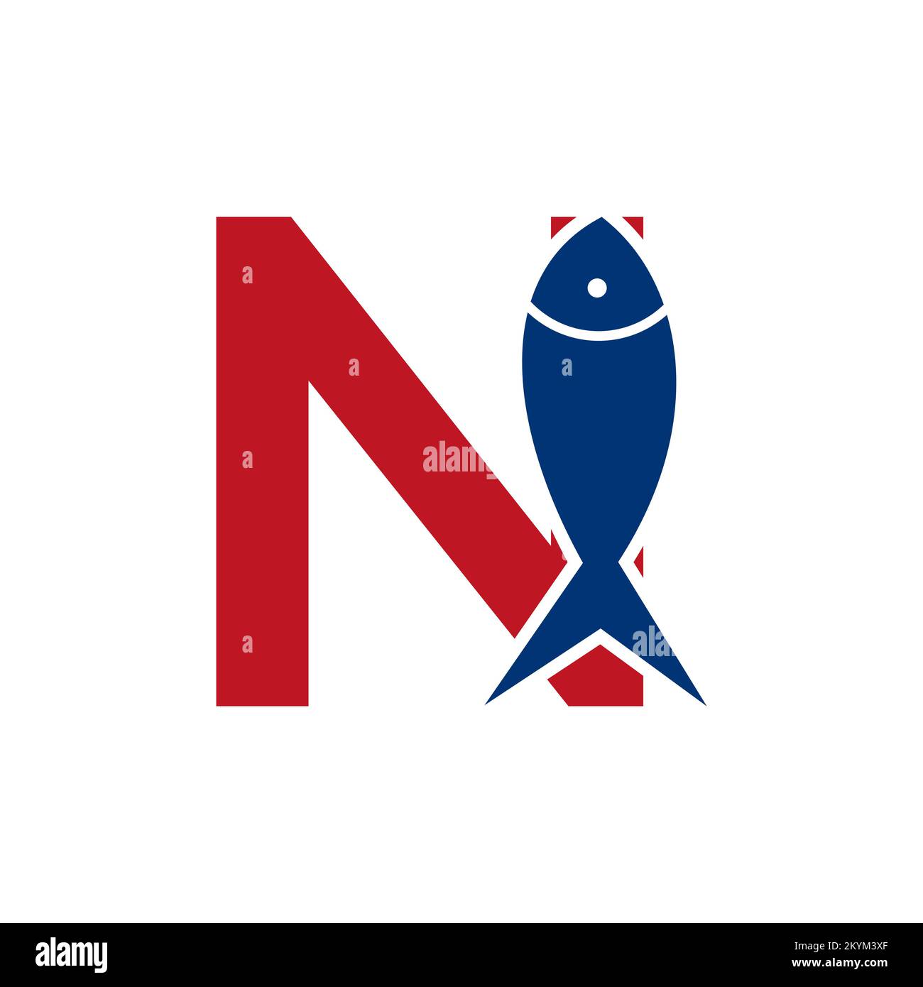 Letter N Fish Logo, Ocean Logo Vector Template Stock Vector Image & Art ...