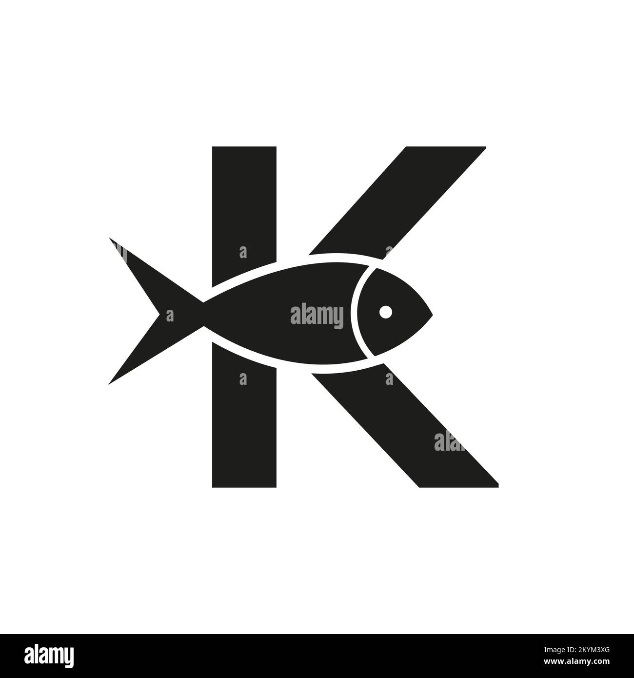 Letter K Fish Logo, Ocean Logo Vector Template Stock Vector Image & Art ...