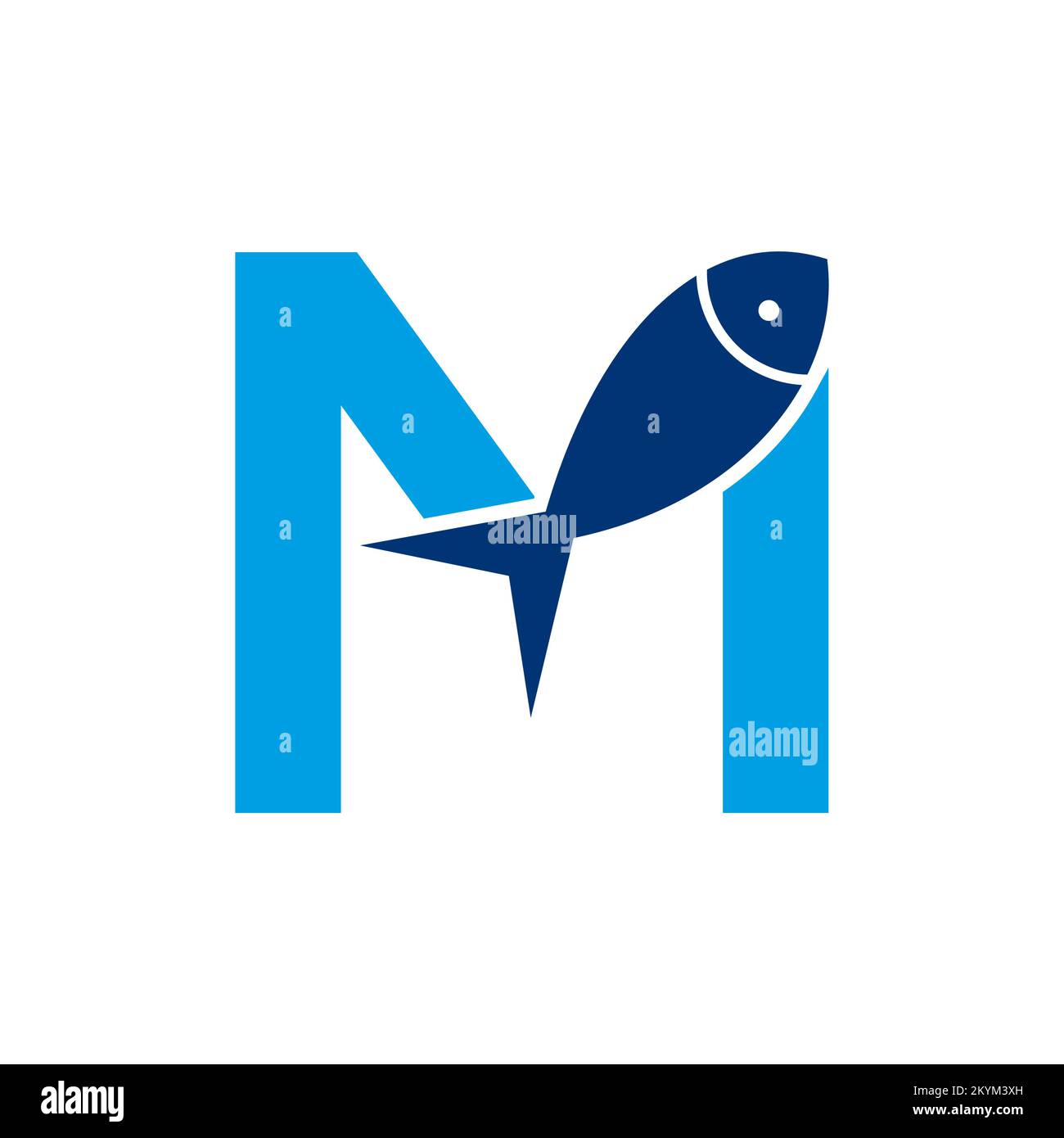 Letter M Fish Logo, Ocean Logo Vector Template Stock Vector Image & Art ...