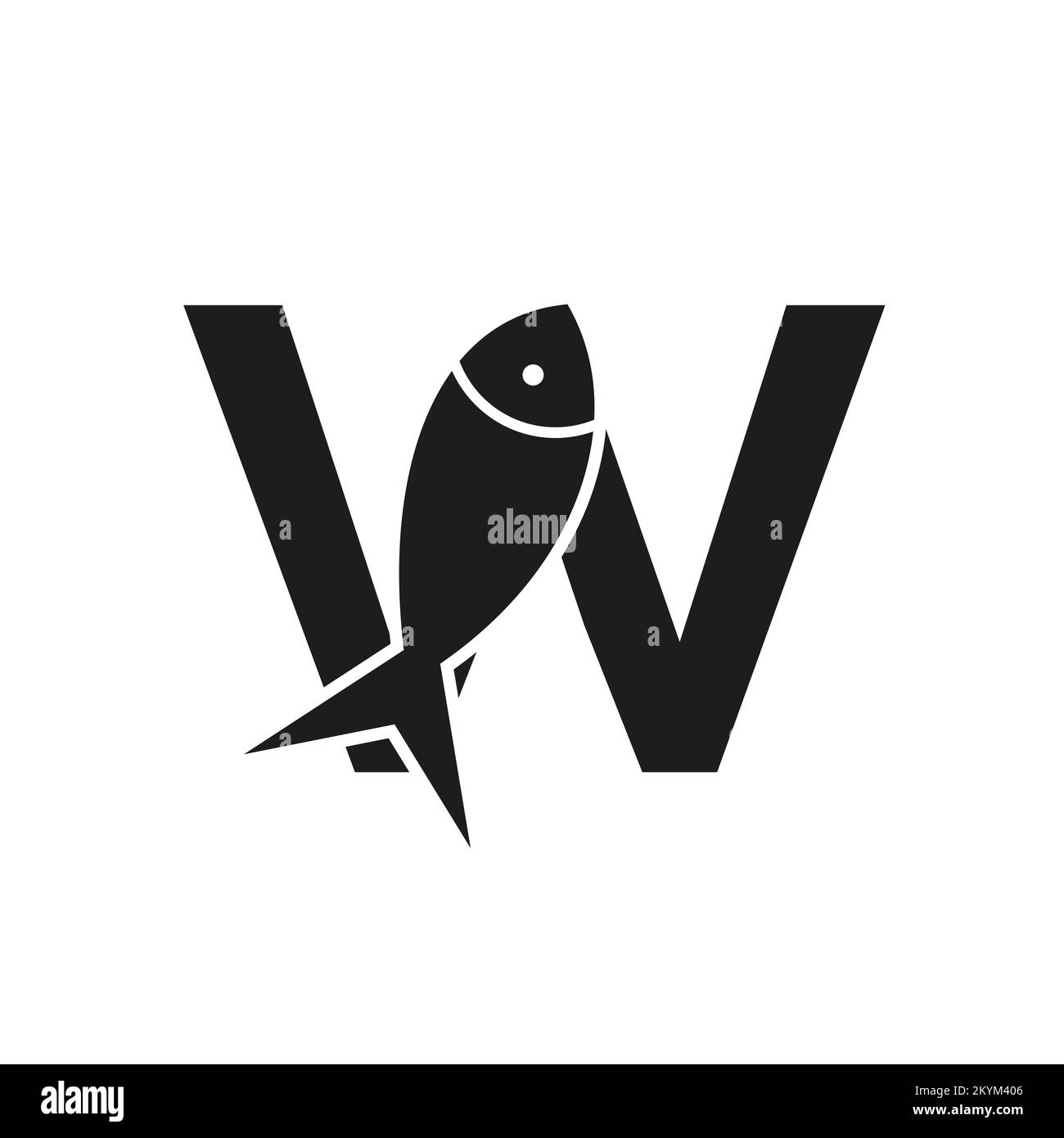 Letter W Fish Logo, Ocean Logo Vector Template Stock Vector Image & Art ...