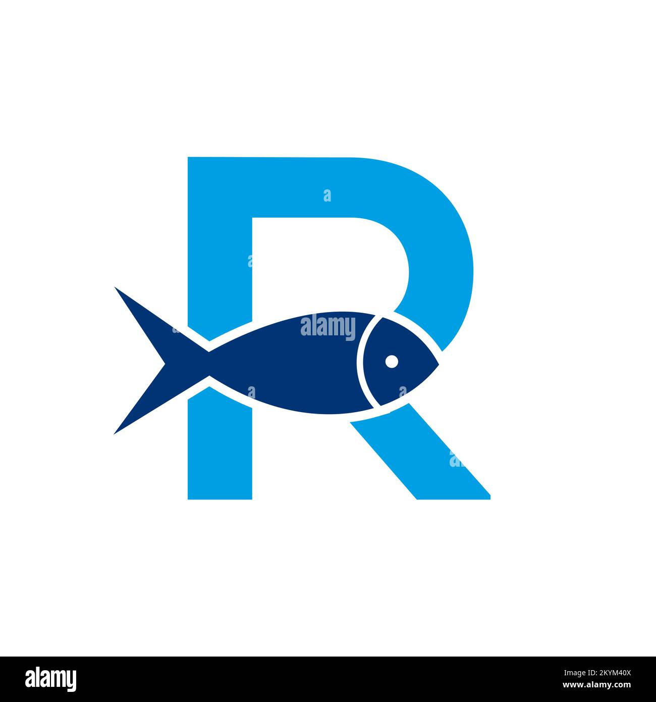 Letter R Fish Logo, Ocean Logo Vector Template Stock Vector Image & Art ...