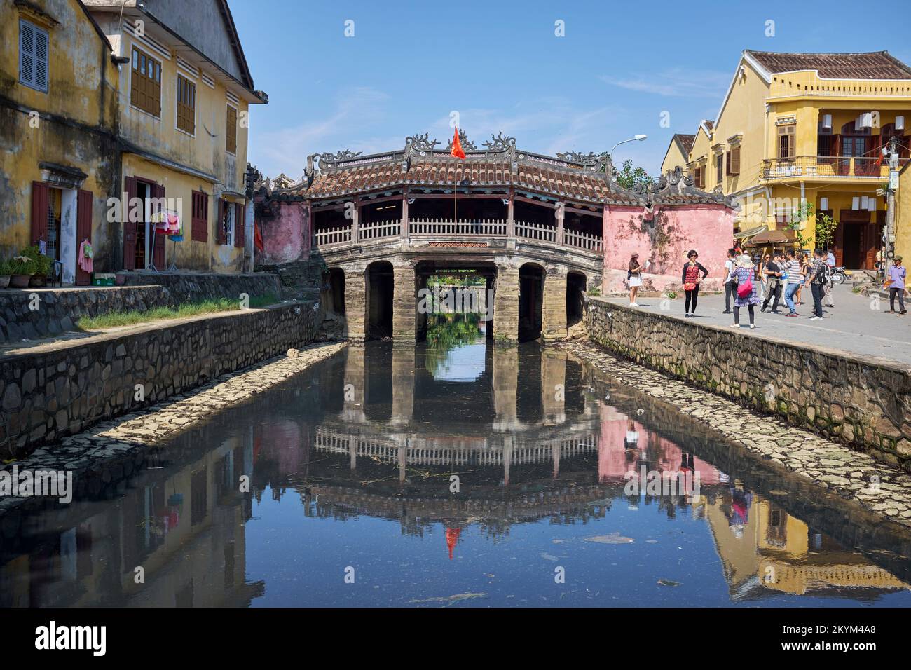Chua Cau Temple Bridge (Japanese Covered Bridge) in the historic old ...