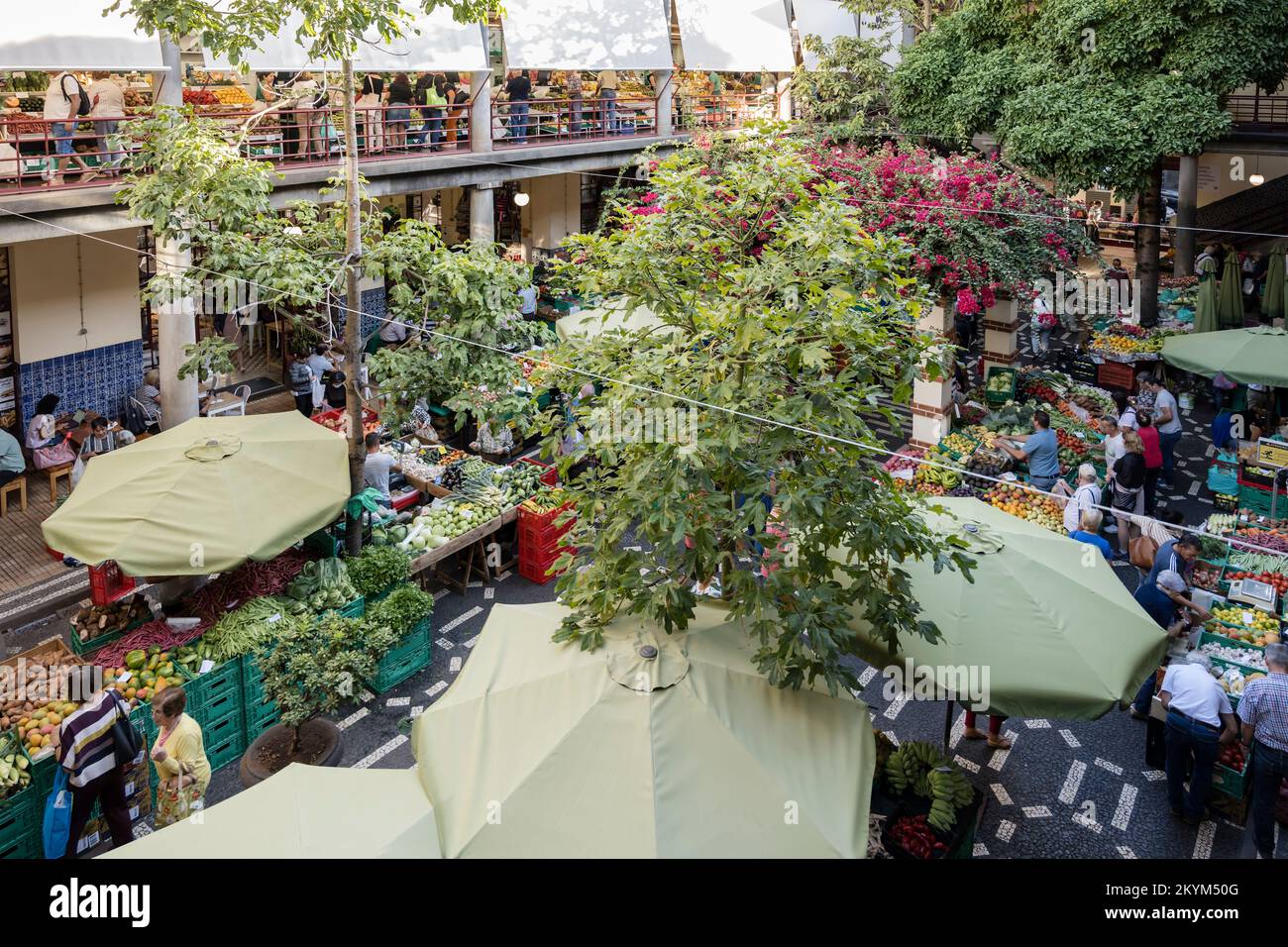 FUNCHAL, 2022 october 14, cityscape with lively commercial activity ...