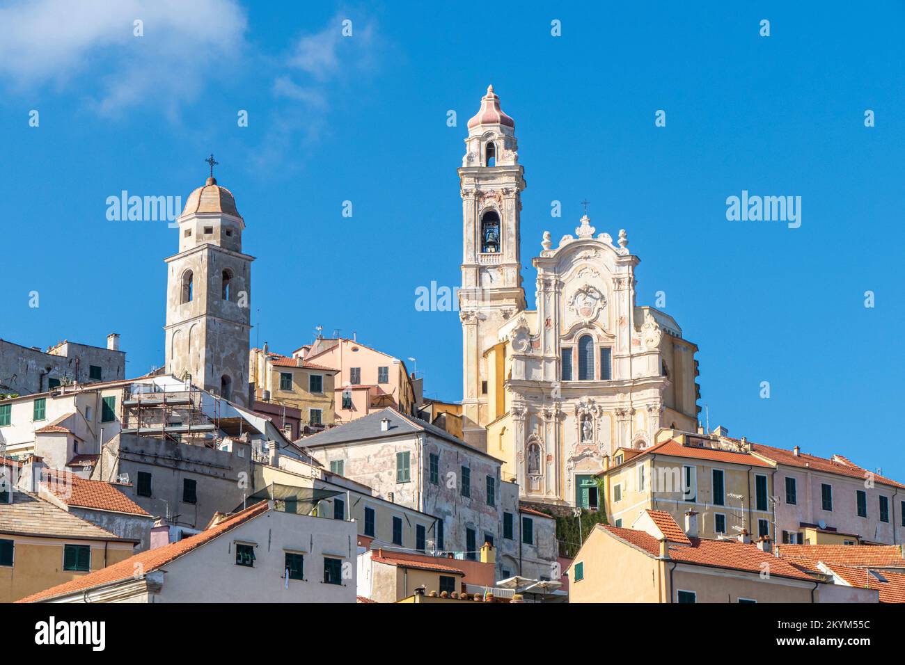 Landscape of the historic center of Cervo with his beautiful church ...