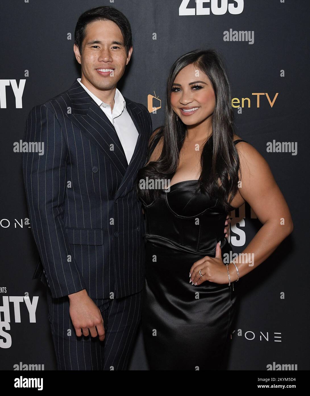 (L-R) Chris Soriano and Hillary Soriano at the ALMIGHTY ZEUS Premiere ...