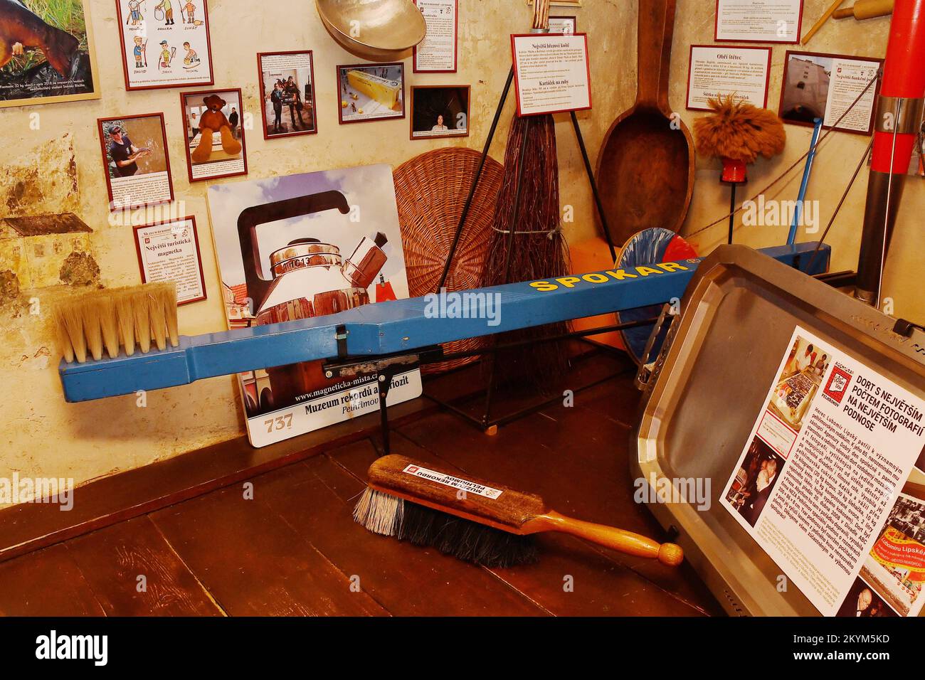 Museum of Records and Curiosities in Pelhrimov. Pictured is a giant ...