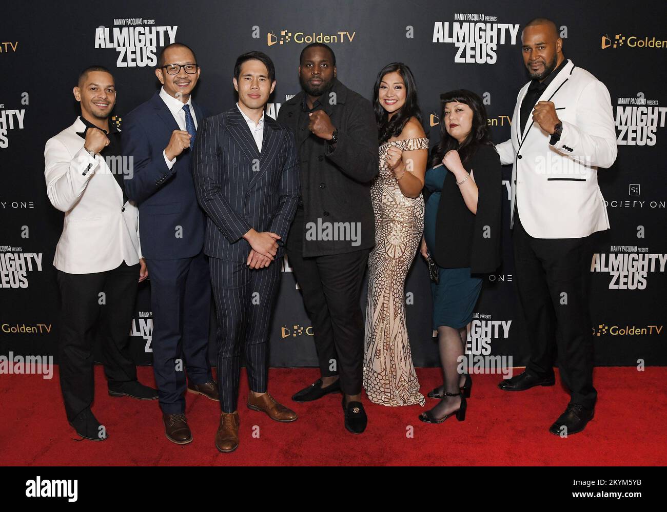 (L-R) ALMIGHTY ZEUS Cast - Peter Laboy, Rhandy Torres, Chris Soriano ...