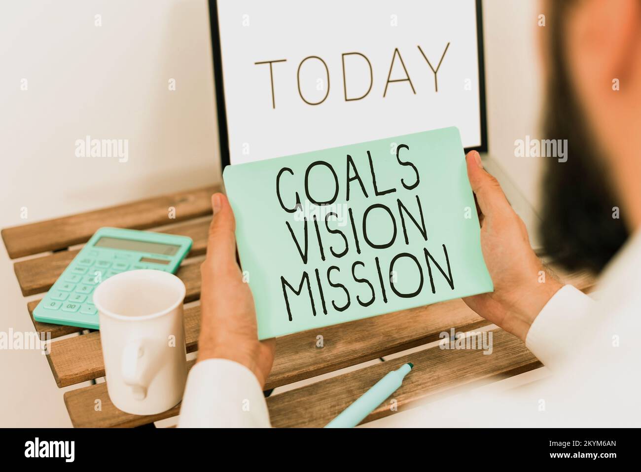 Inspiration showing sign Goals Vision Mission. Business concept ...