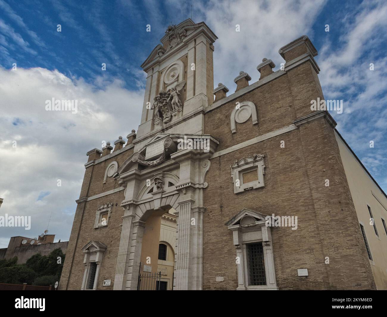 Facade of Porta Pia designed by Michelangelo, Rome, Italy Stock Photo ...