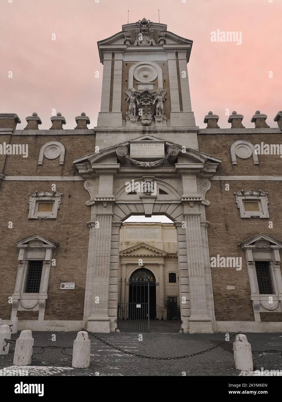 Facade of Porta Pia designed by Michelangelo, Rome, Italy Stock Photo ...