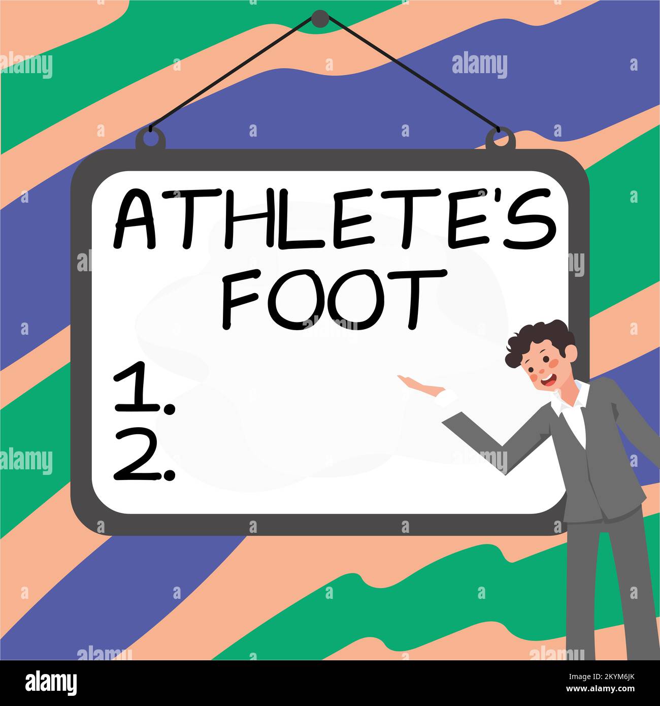 Handwriting text Athlete's Foot. Word Written on a fungus infection of ...