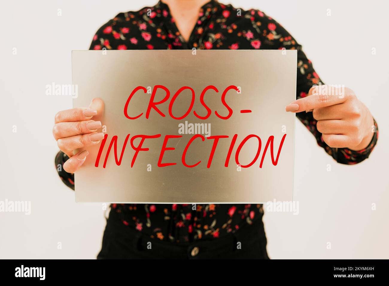 Text caption presenting Cross Infection. Business approach disease ...