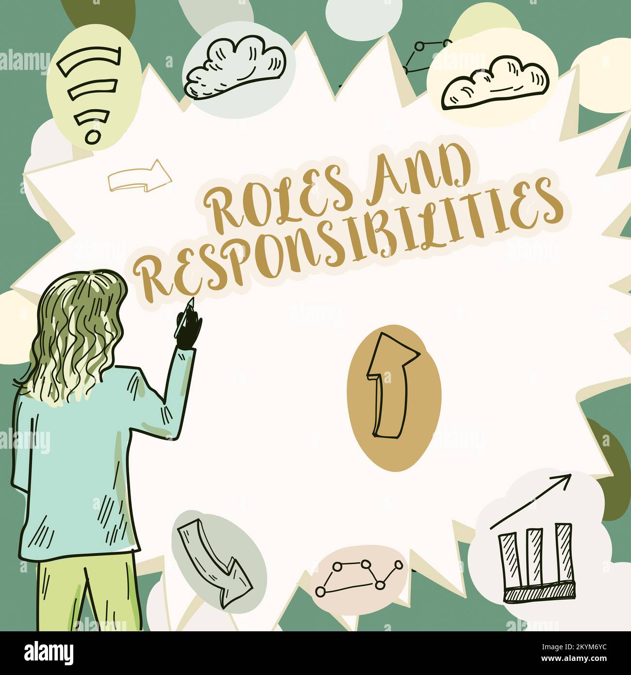 Sign displaying Roles And Responsibilities. Business showcase Business ...