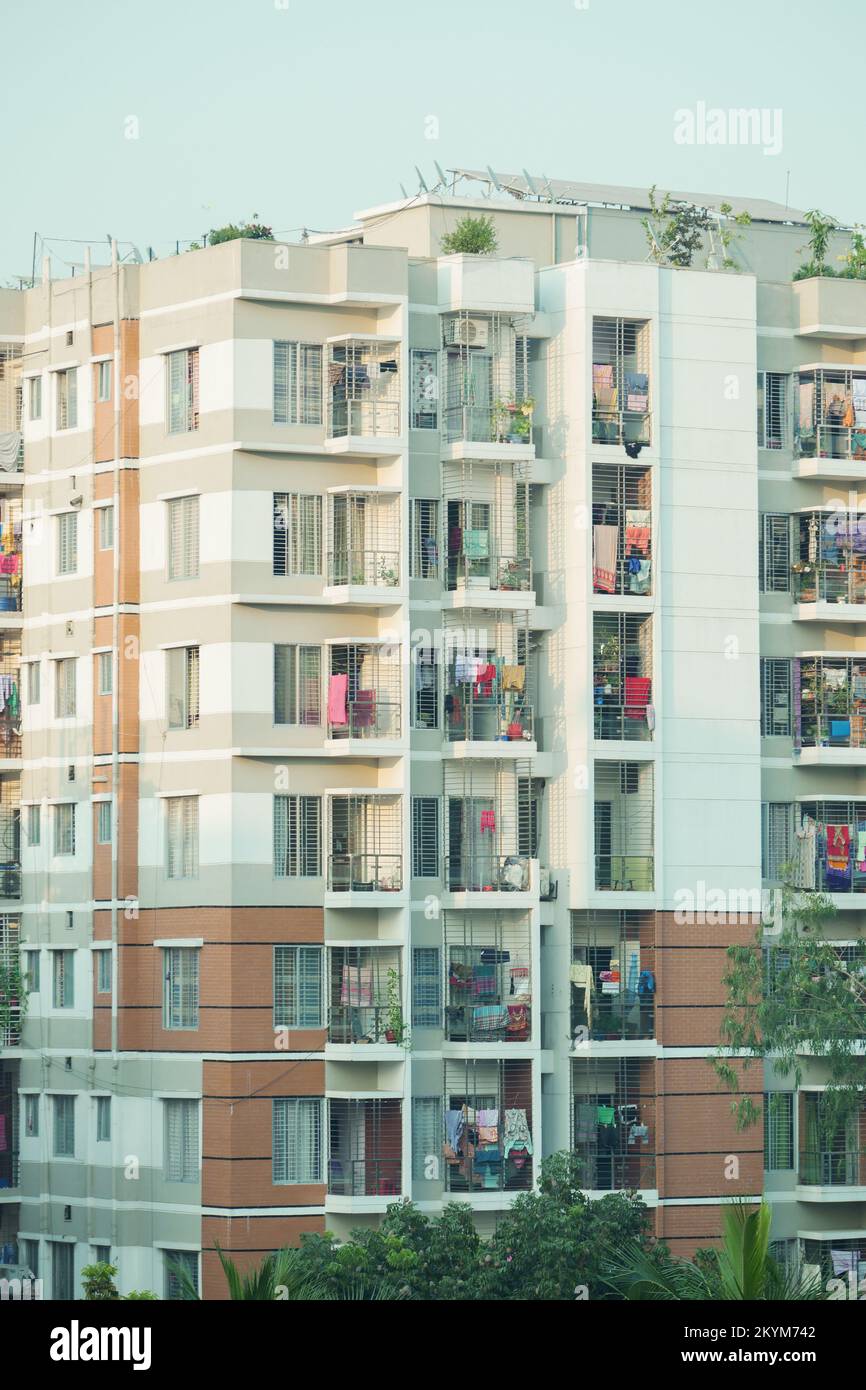 low angle view of residential buildings in dhaka in bangladesh Stock ...