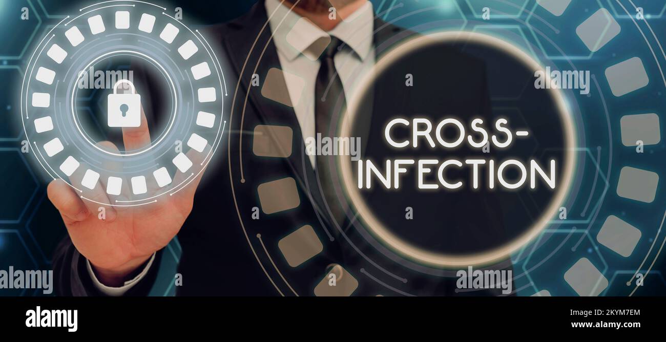 Conceptual display Cross Infection. Internet Concept disease-causing ...