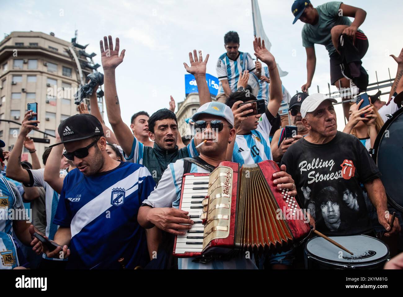 Buenos Aires, Argentina. 30th Nov, 2022. Argentina soccer fans ...