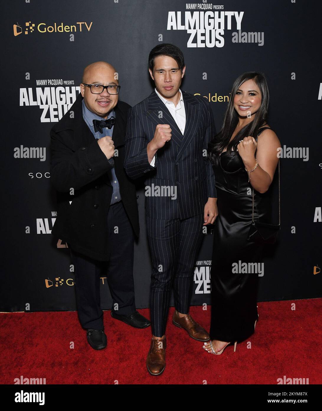 (L-R) Takashi Cheng, Chris Soriano and Hillary Soriano at the ALMIGHTY ...