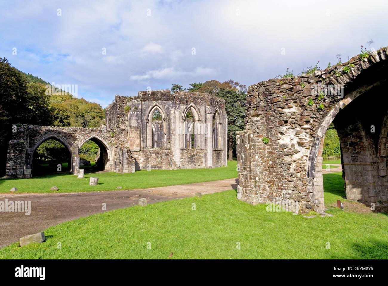 The remains of the Chapter House of the Cistercian Abbey, Margam ...