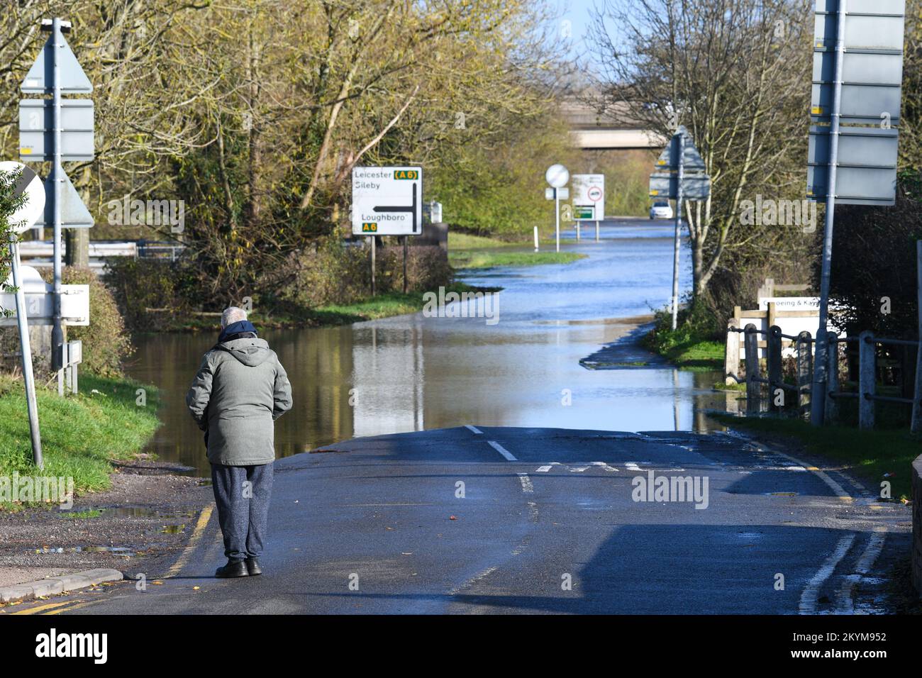 flooding from the river soar on sileby road mountsorrel leicestershire ...