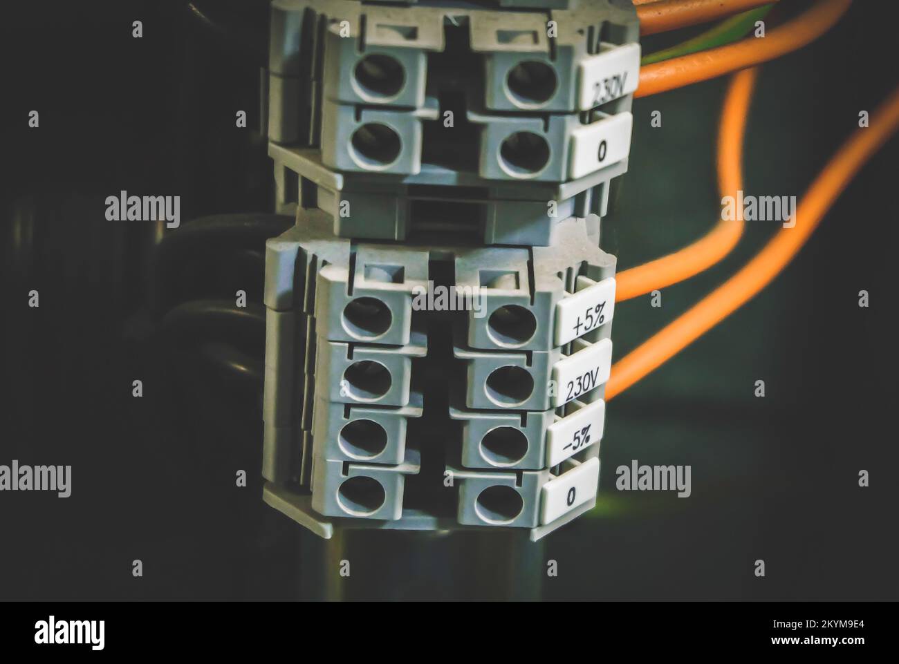 PLC Control panel with wiring Stock Photo - Alamy