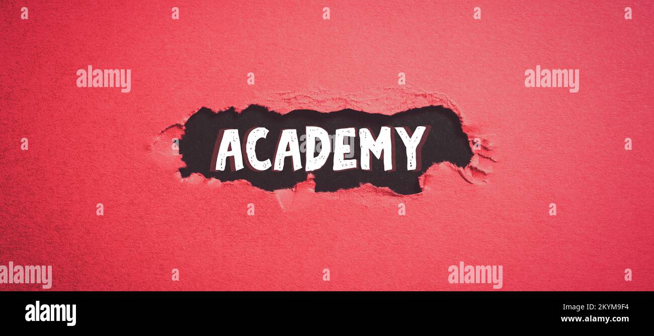 Conceptual display Academy. Business approach where students can go to ...