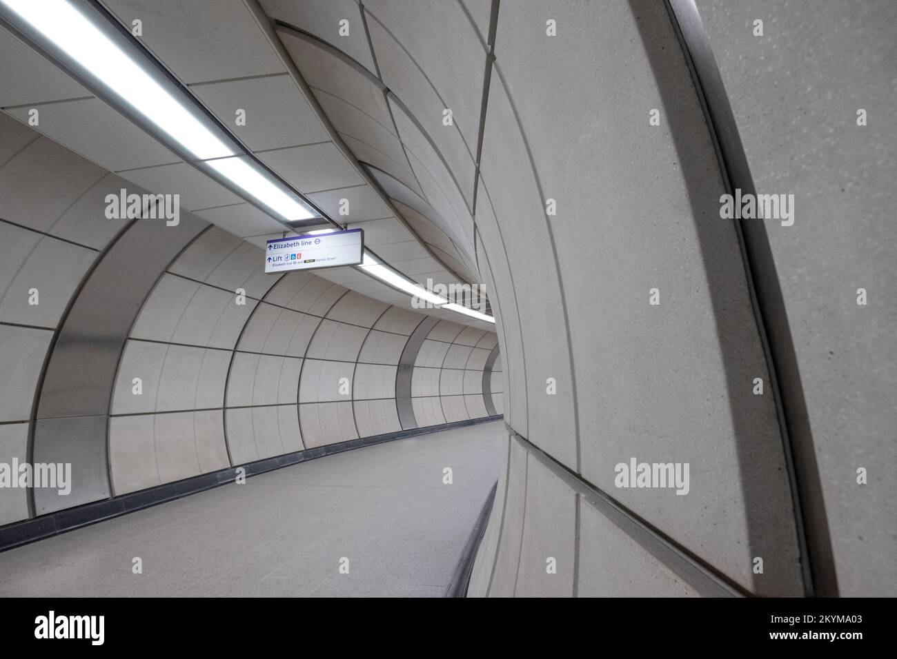 The newly opened Elizabeth Line London underground train station at ...