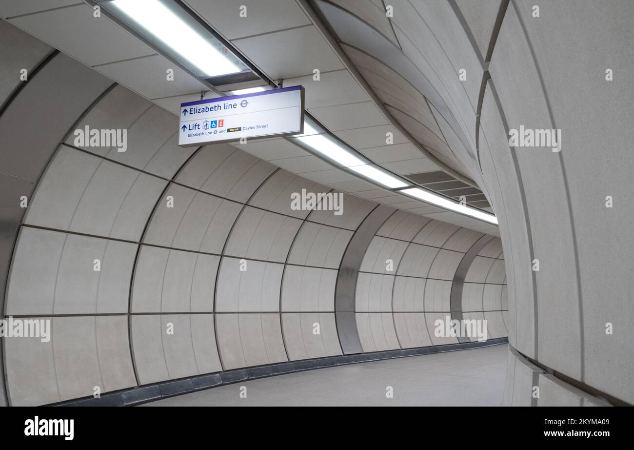 The newly opened Elizabeth Line London underground train station at ...