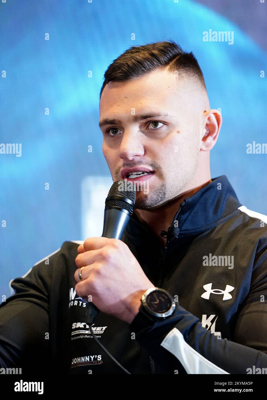 Kevin Lerena during a press conference at the Tottenham Hotspur Stadium ...