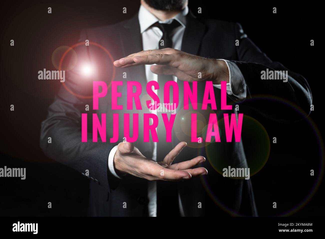 Text sign showing Personal Injury Law. Business overview being hurt or ...