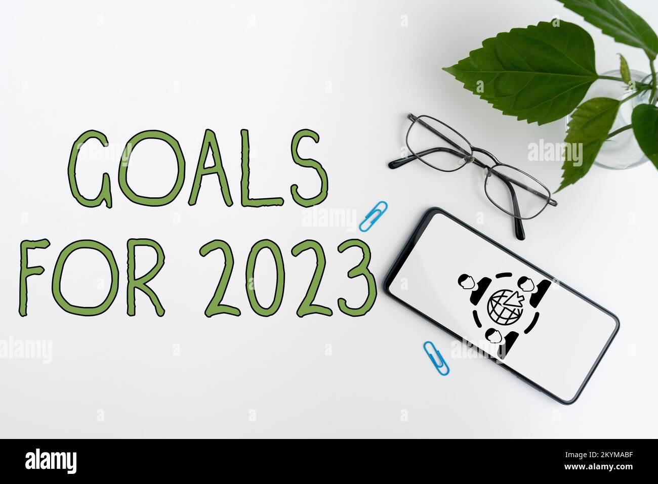 Text showing inspiration Goals For 2023. Word Written on The following ...